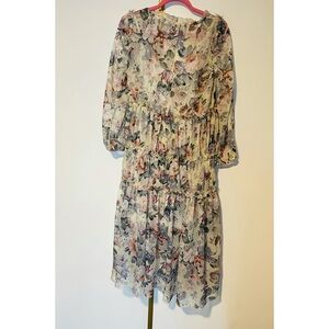o.p.t | Dresses | Nwt Opt Pastel Cream Floral Boho Chic Peasant Midi ...